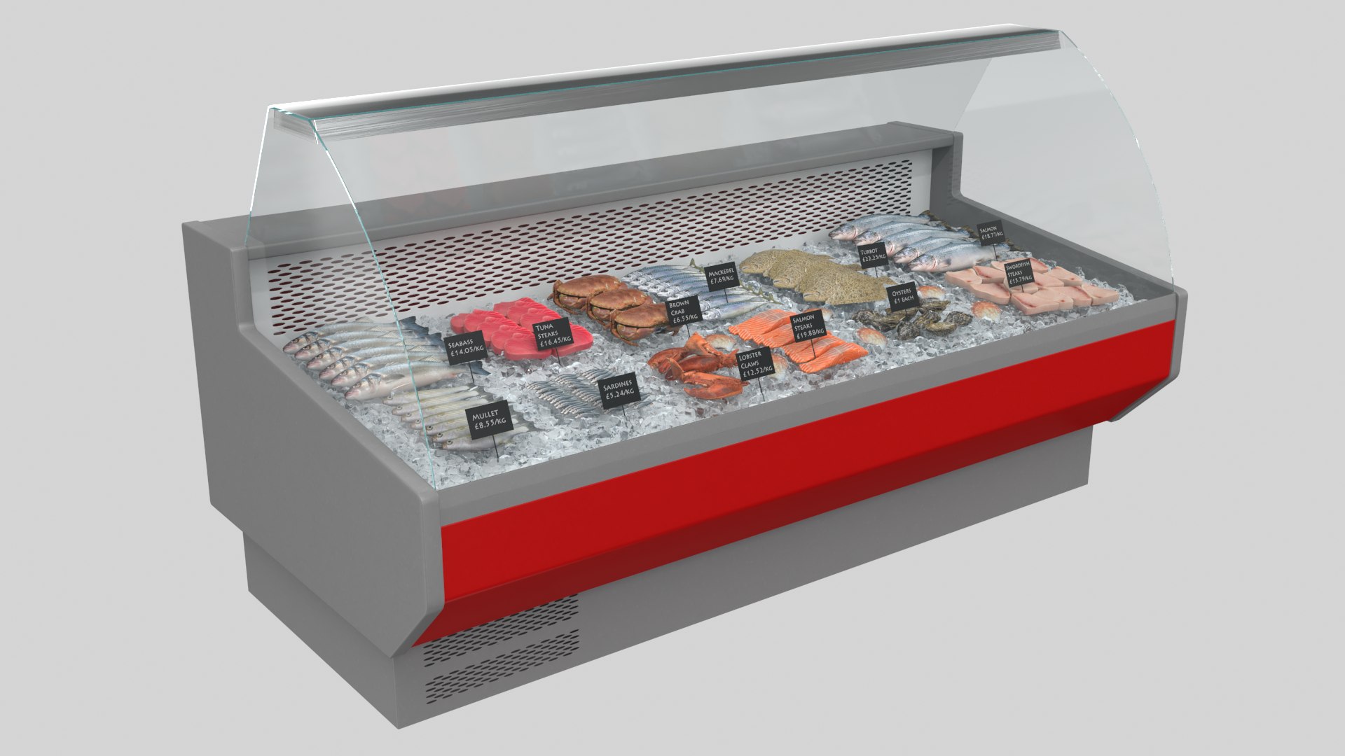 3D Supermarket Fish Counter - TurboSquid 2031062