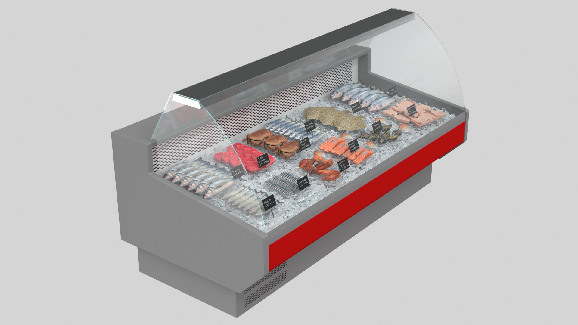 3D Supermarket Fish Counter - TurboSquid 2031062