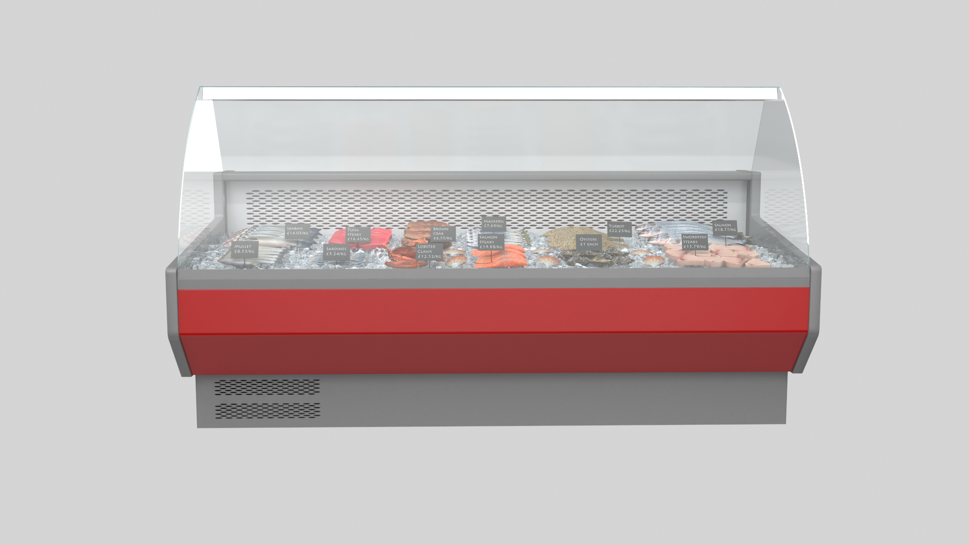modelo 3d Supermarket Fish Counter - TurboSquid 2031062