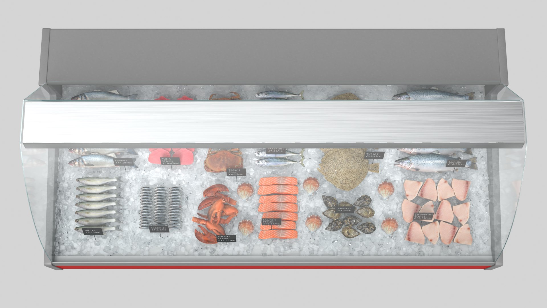 3D Supermarket Fish Counter - TurboSquid 2031062