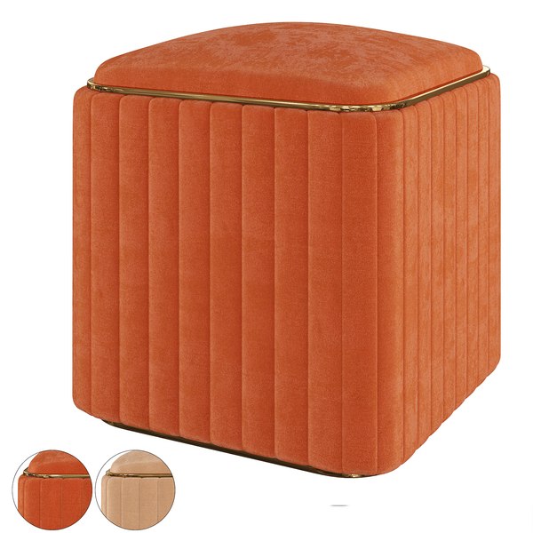 3D Acanva Velvet Ottoman model - TurboSquid 1990144