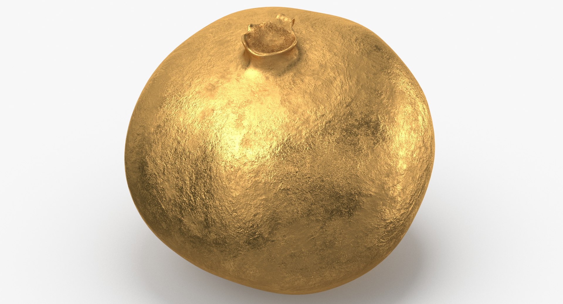 3D Model Pomegranate 02 Gold - TurboSquid 1597610