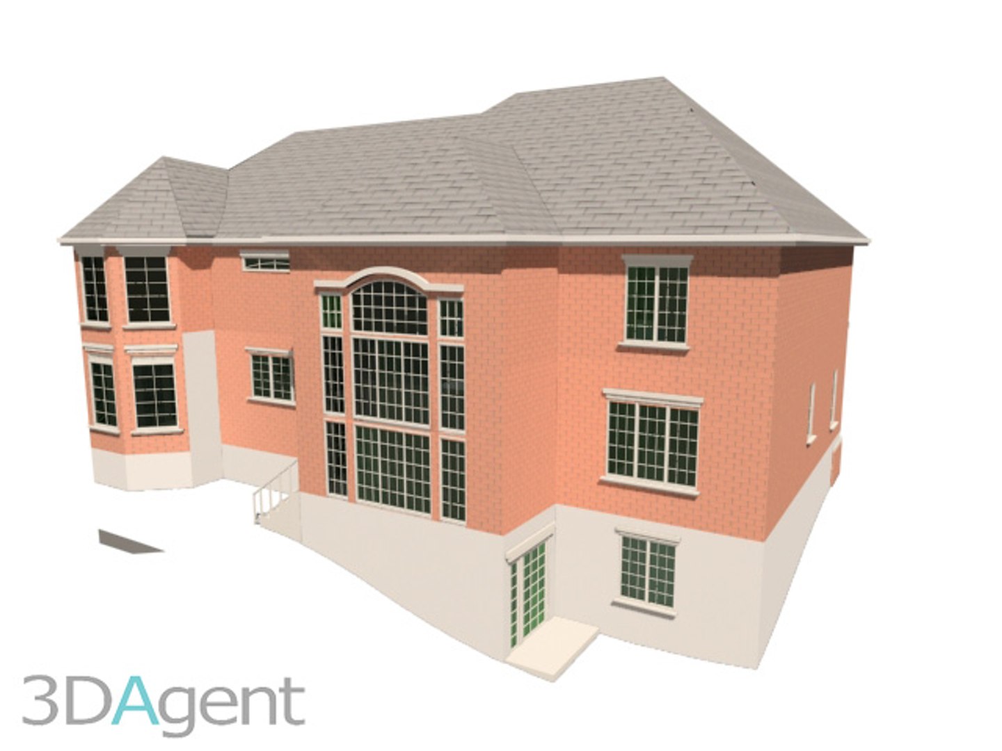 3d model income house exterior