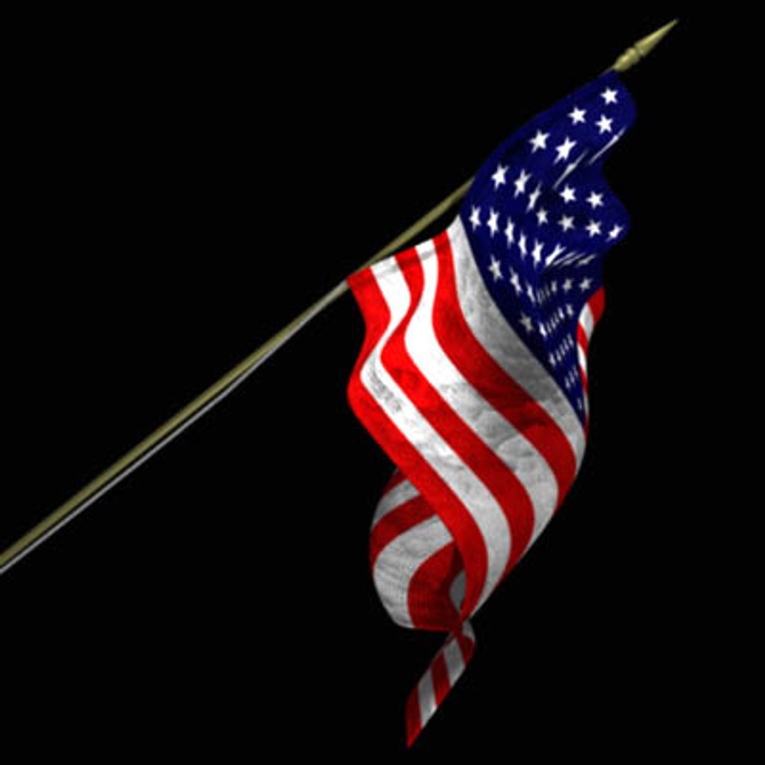 American Flag 3d Model