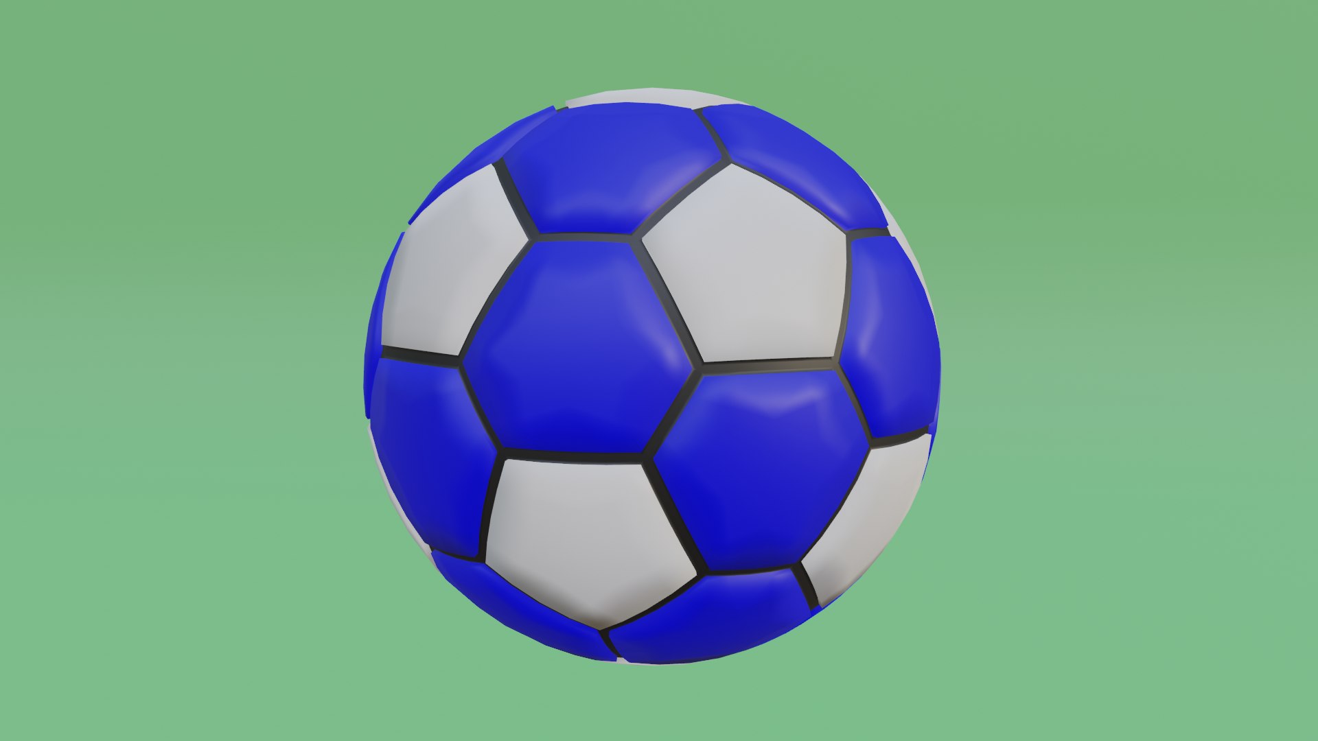3D Blue Soccer Ball Model - TurboSquid 2057711