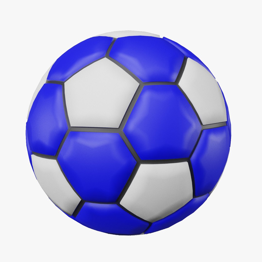 3D Blue Soccer Ball model - TurboSquid 2057711
