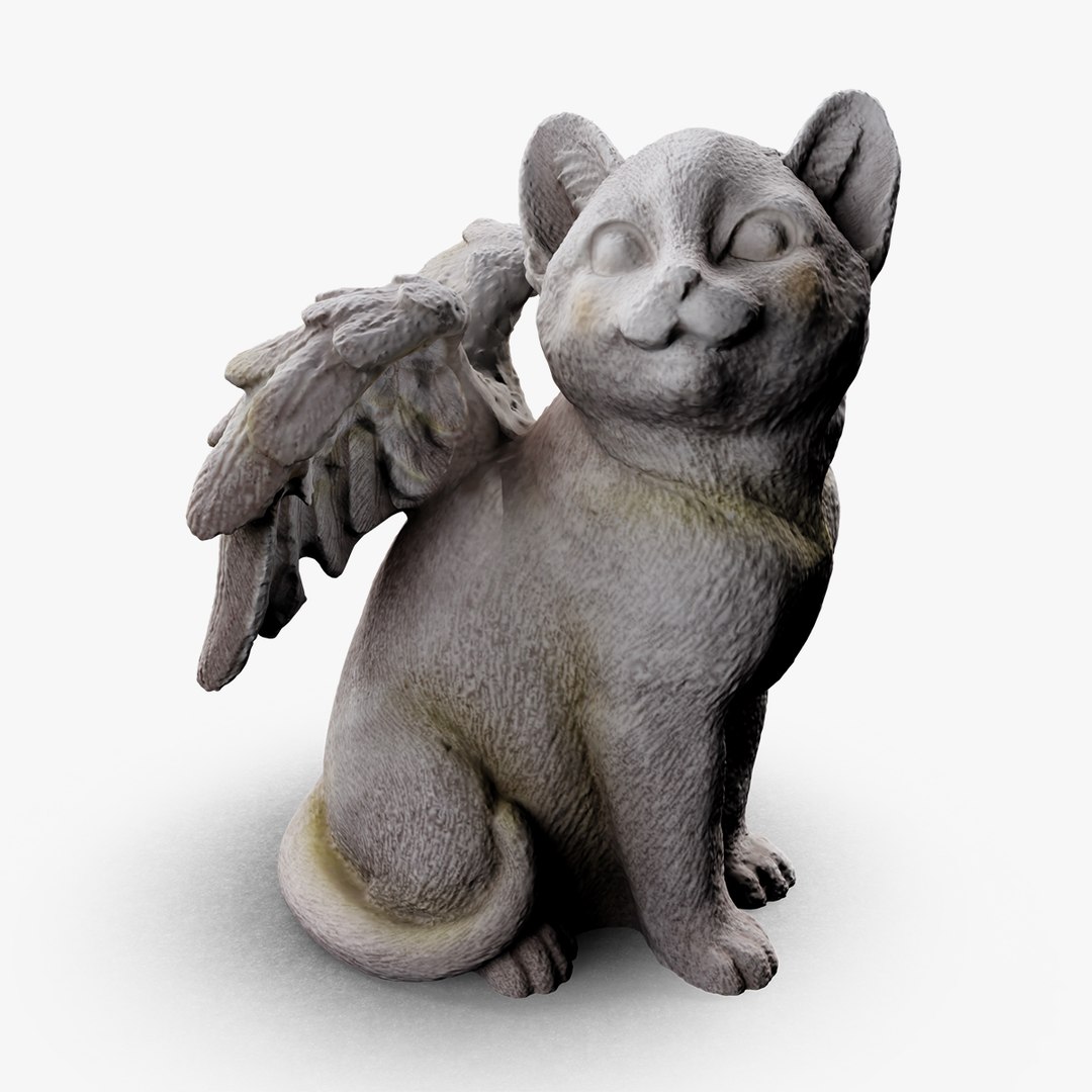 3D Cat Angel Photorealistic PBR Low-poly 3D model model - TurboSquid ...