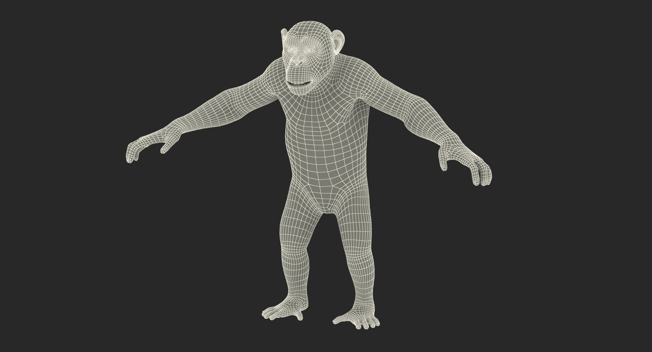 3D dark chimpanzee animal fur - TurboSquid 1432233