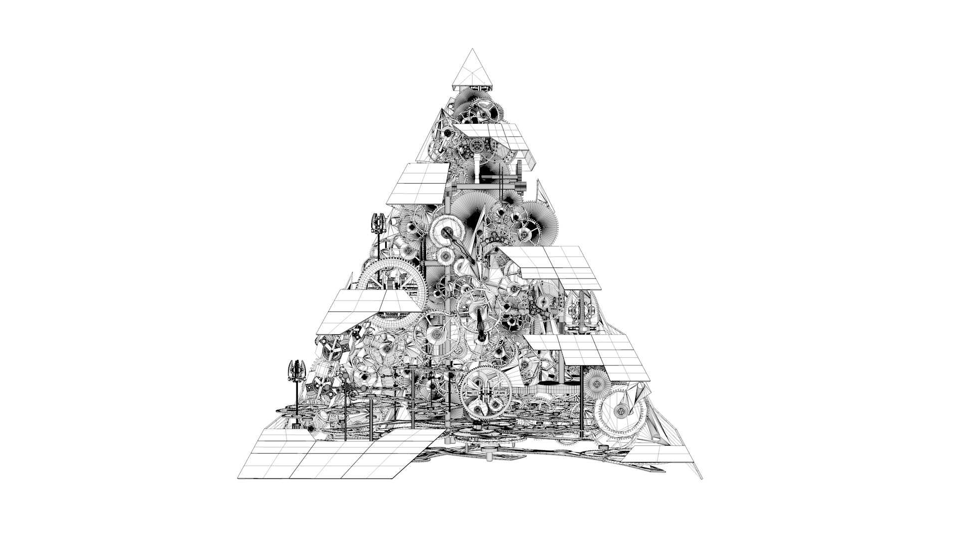 High End Quality Surreal Pyramid Model 3D - TurboSquid 1762654