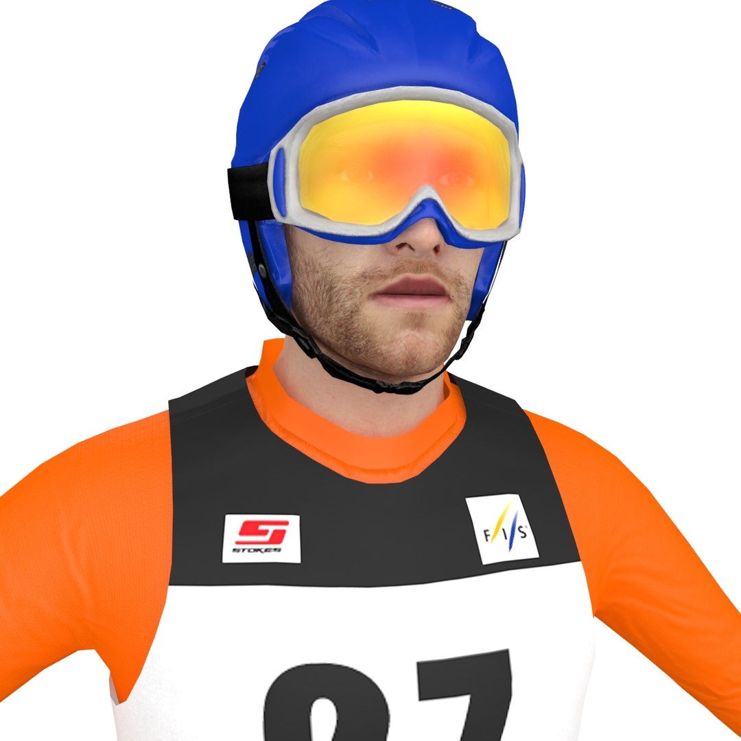 Skier Ski Model - TurboSquid 1284502