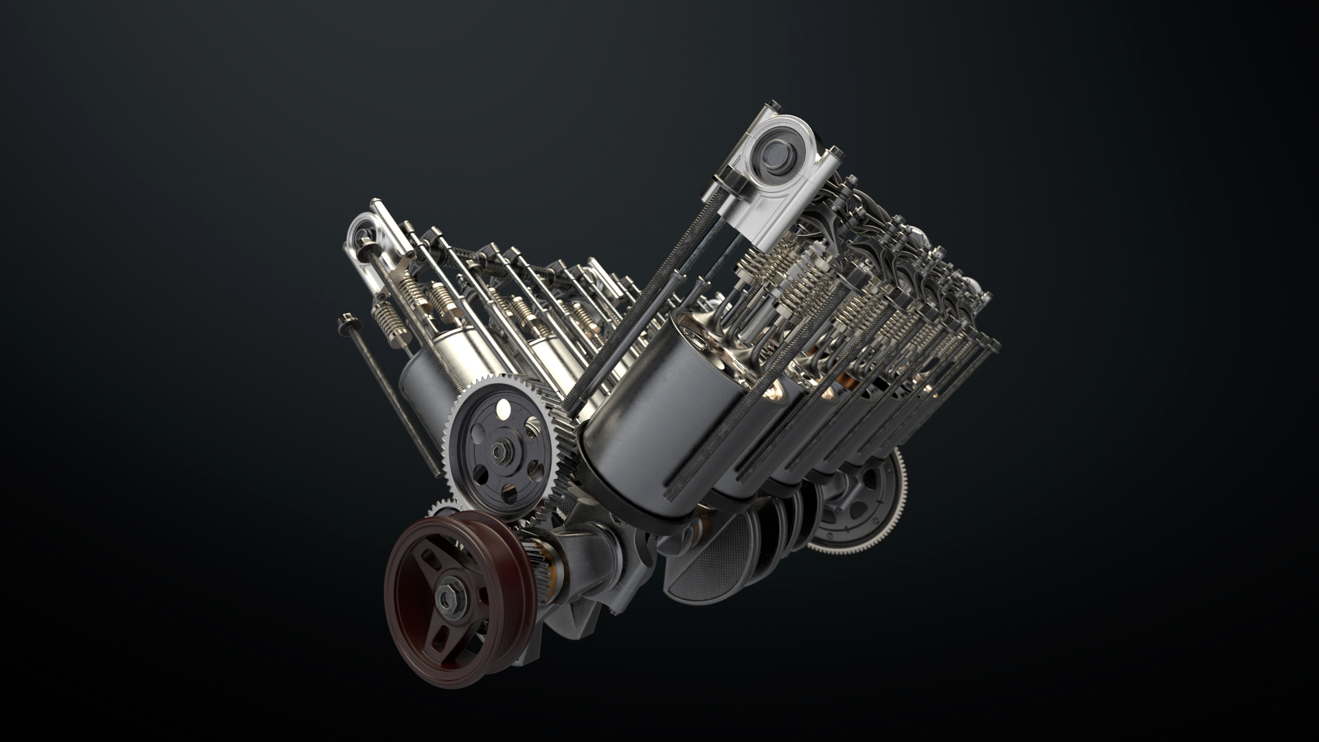 V12 Engine Working Animated Model - TurboSquid 1750969