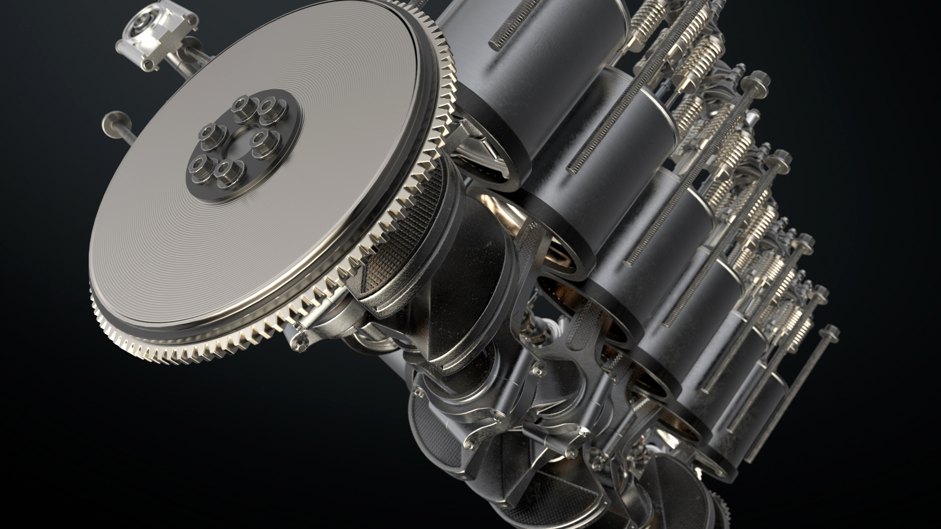 V12 Engine Working Animated Model - TurboSquid 1750969