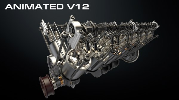 V12 Engine Working Animated model - TurboSquid 1750969