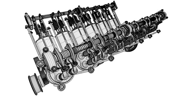 V12 Engine Working Animated model - TurboSquid 1750969