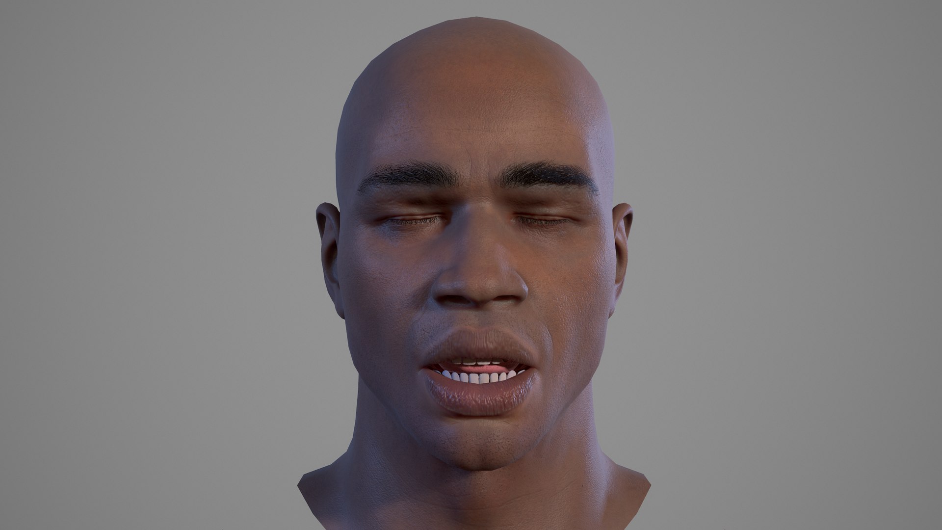 3D Model Male Head And Two Arms - 2 - TurboSquid 1895181