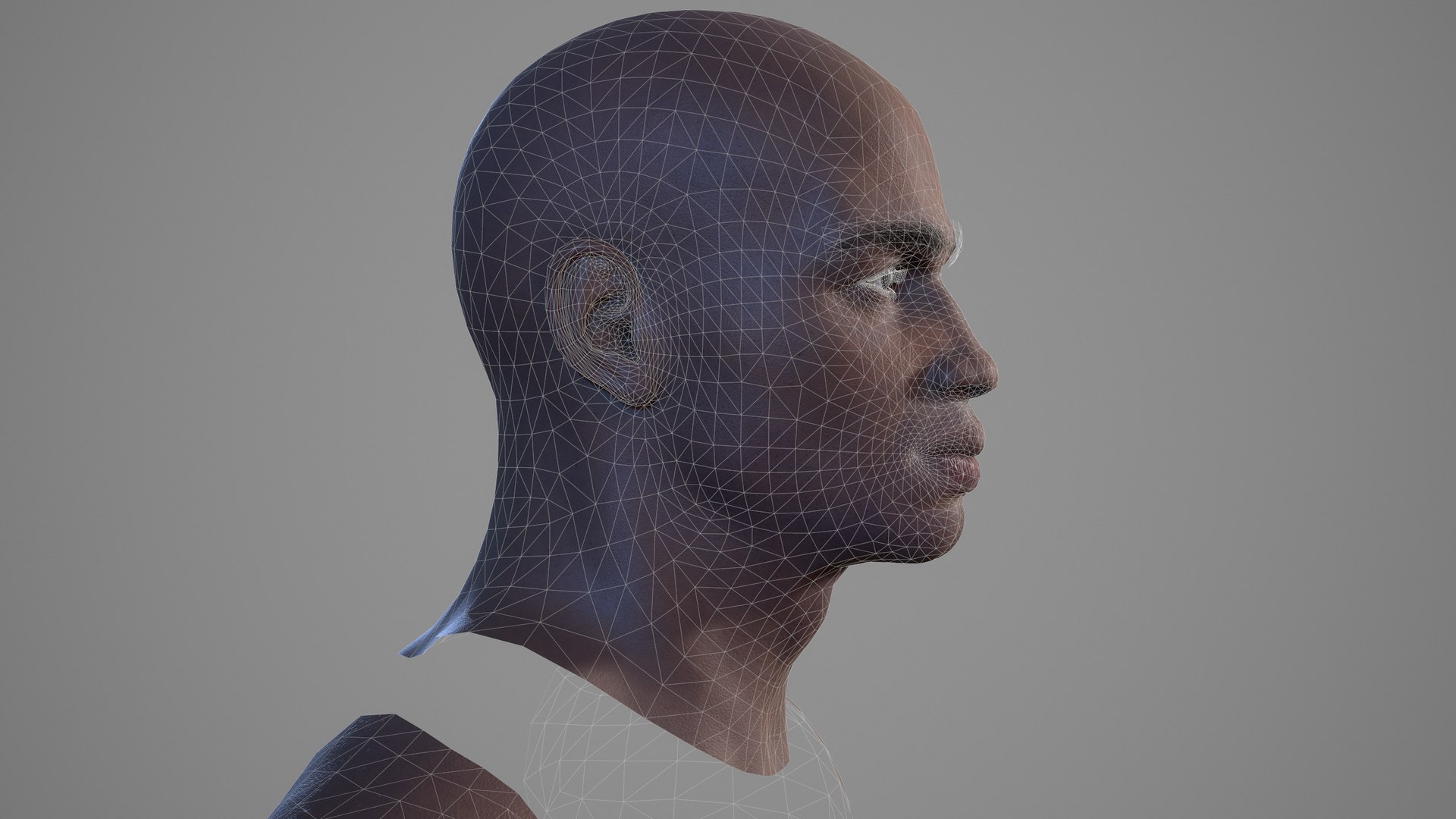 3D Model Male Head And Two Arms - 2 - TurboSquid 1895181