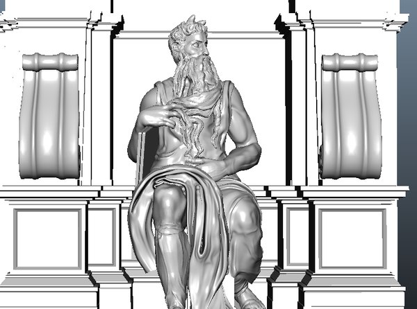 michelangelo moses 3d model