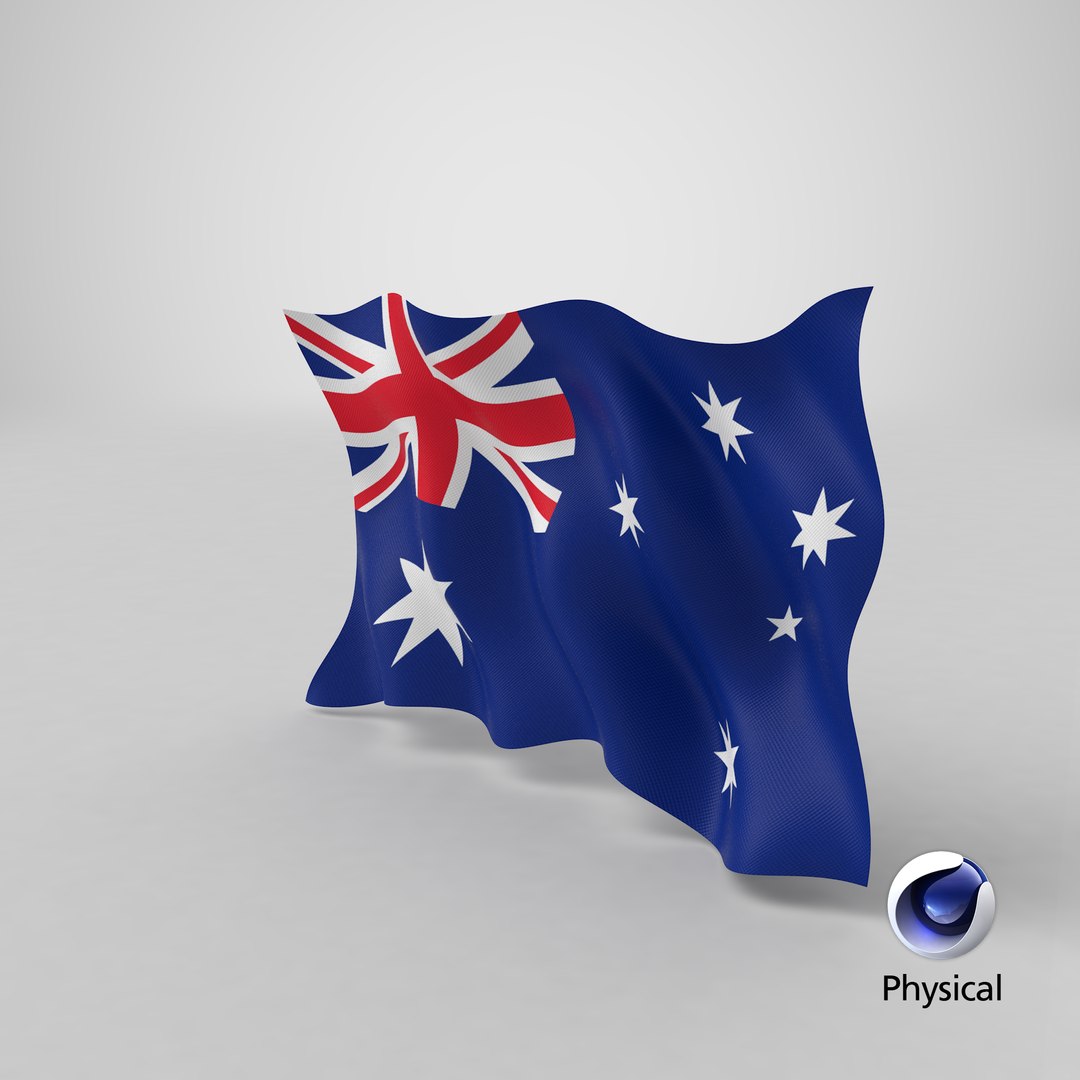 3D model realistic australia flag - TurboSquid 1613003