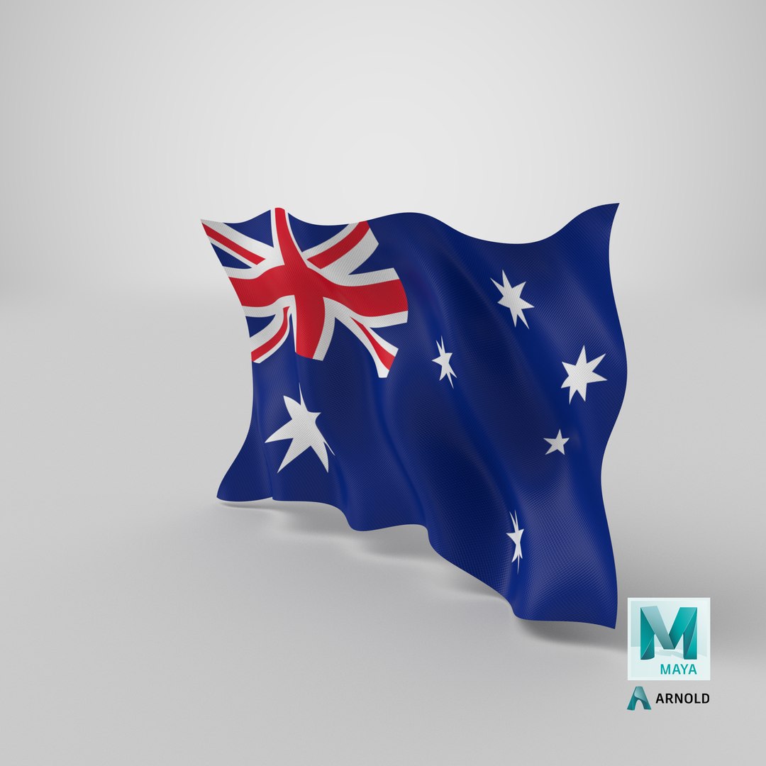 3D model realistic australia flag - TurboSquid 1613003