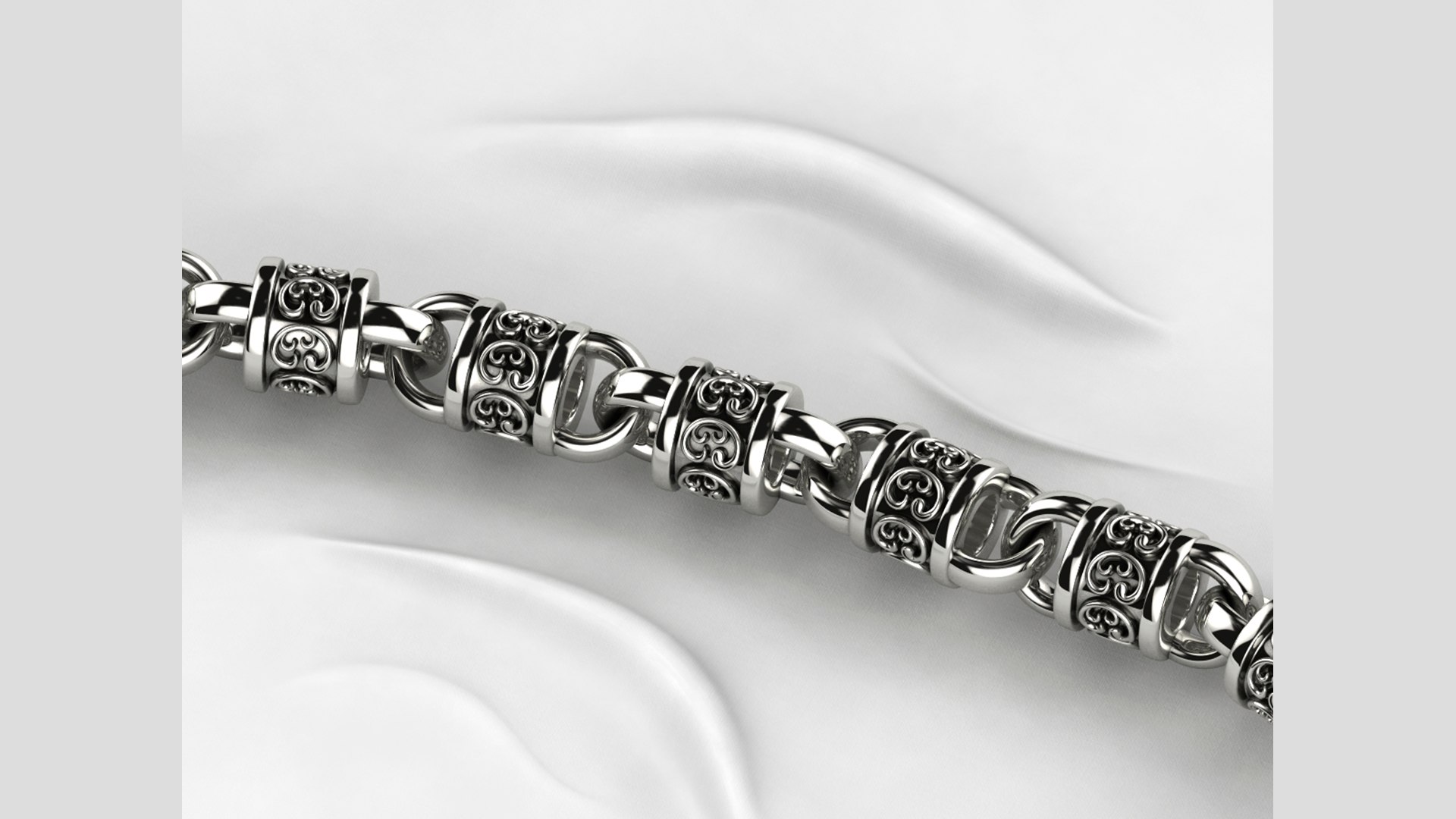 Rhodium Plating Gold Chain 3D model - TurboSquid 1777981