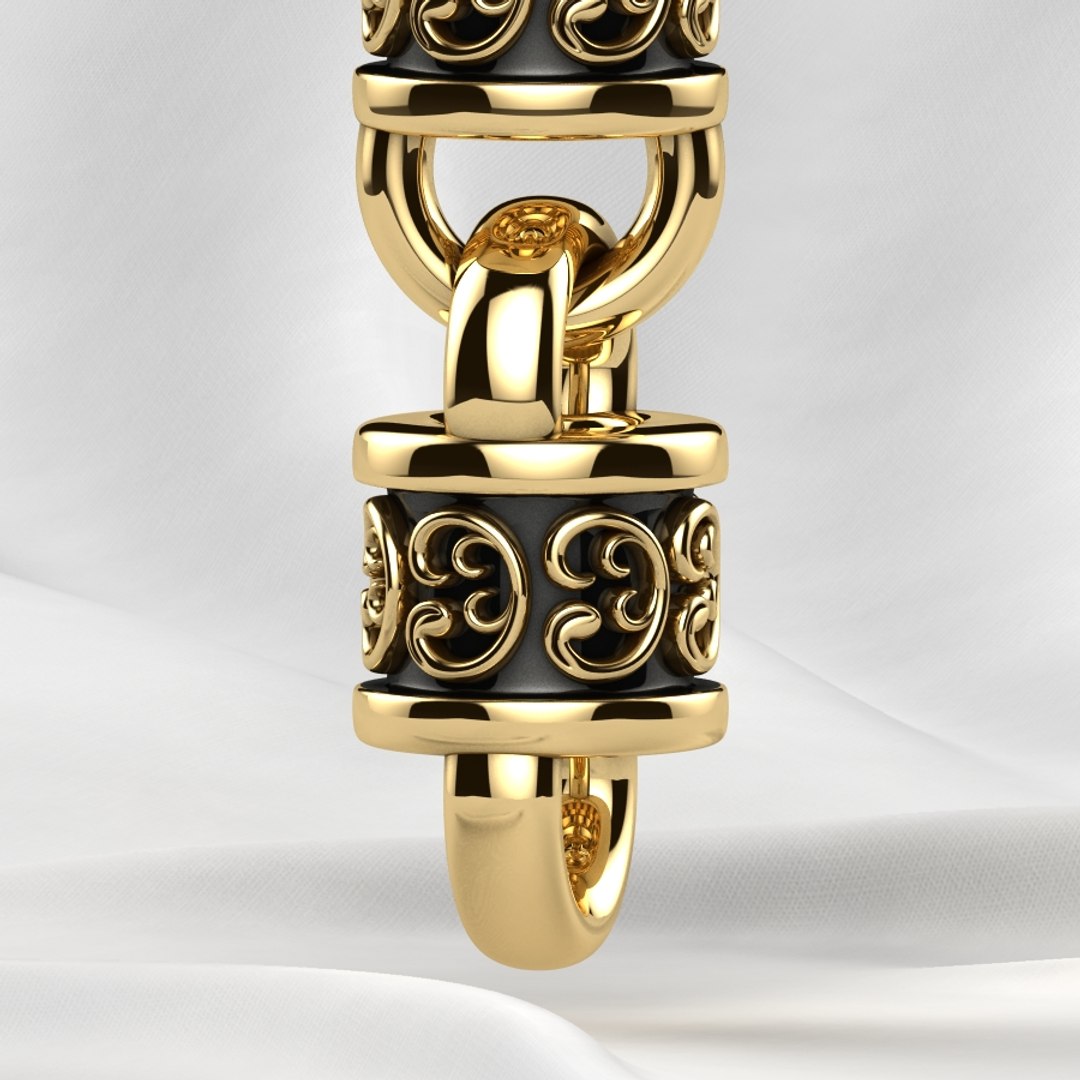 Rhodium Plating Gold Chain 3D model - TurboSquid 1777981