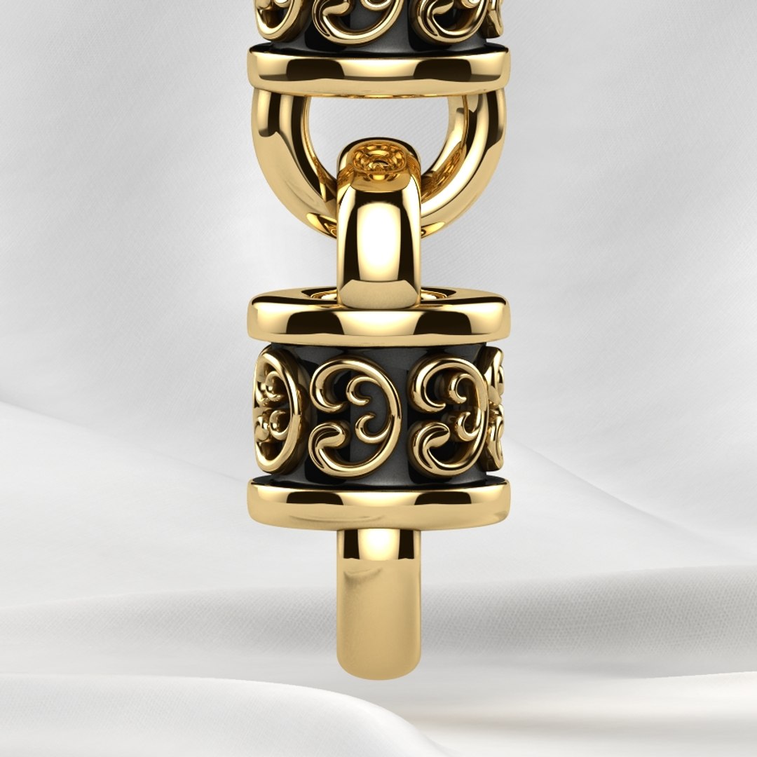 Rhodium Plating Gold Chain 3D model - TurboSquid 1777981