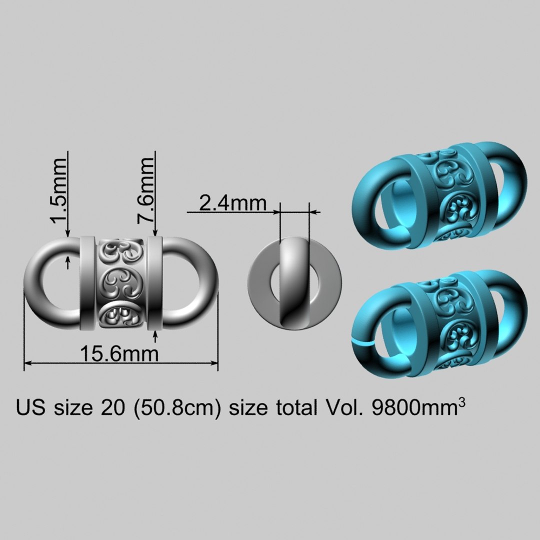Rhodium Plating Gold Chain 3D model - TurboSquid 1777981