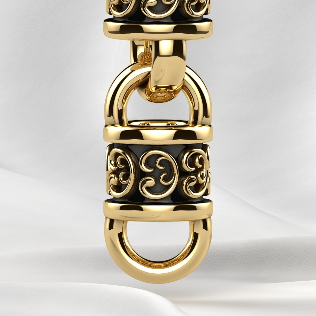 Rhodium Plating Gold Chain 3D model - TurboSquid 1777981
