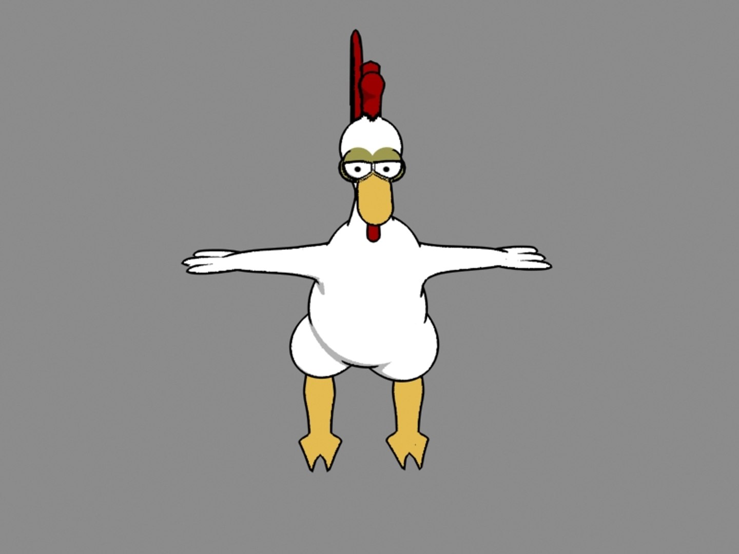 3d 3ds chicken toon