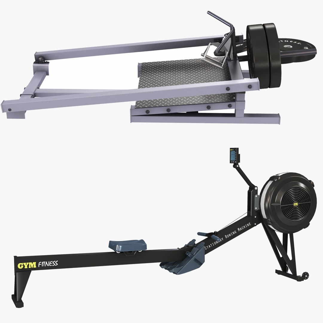 3D GYM Rowing Machine And T-Bar Collection Model - TurboSquid 1929764