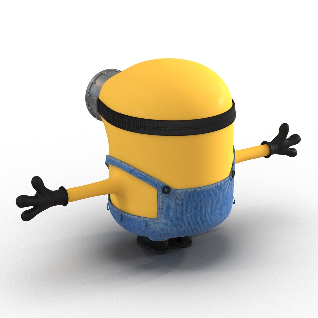 3d Short Eyed Minion Rigged