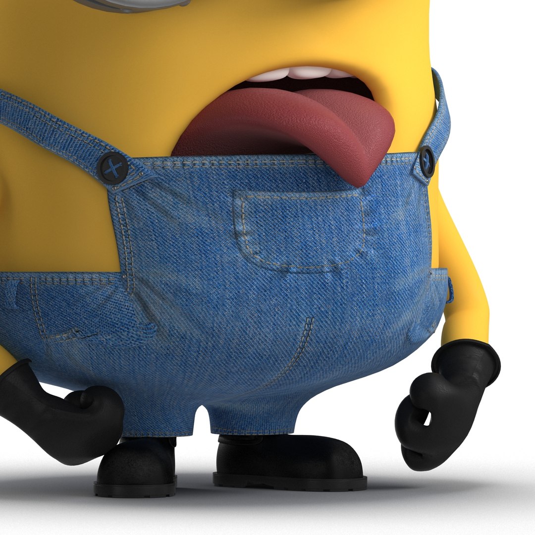 3d Short Eyed Minion Rigged
