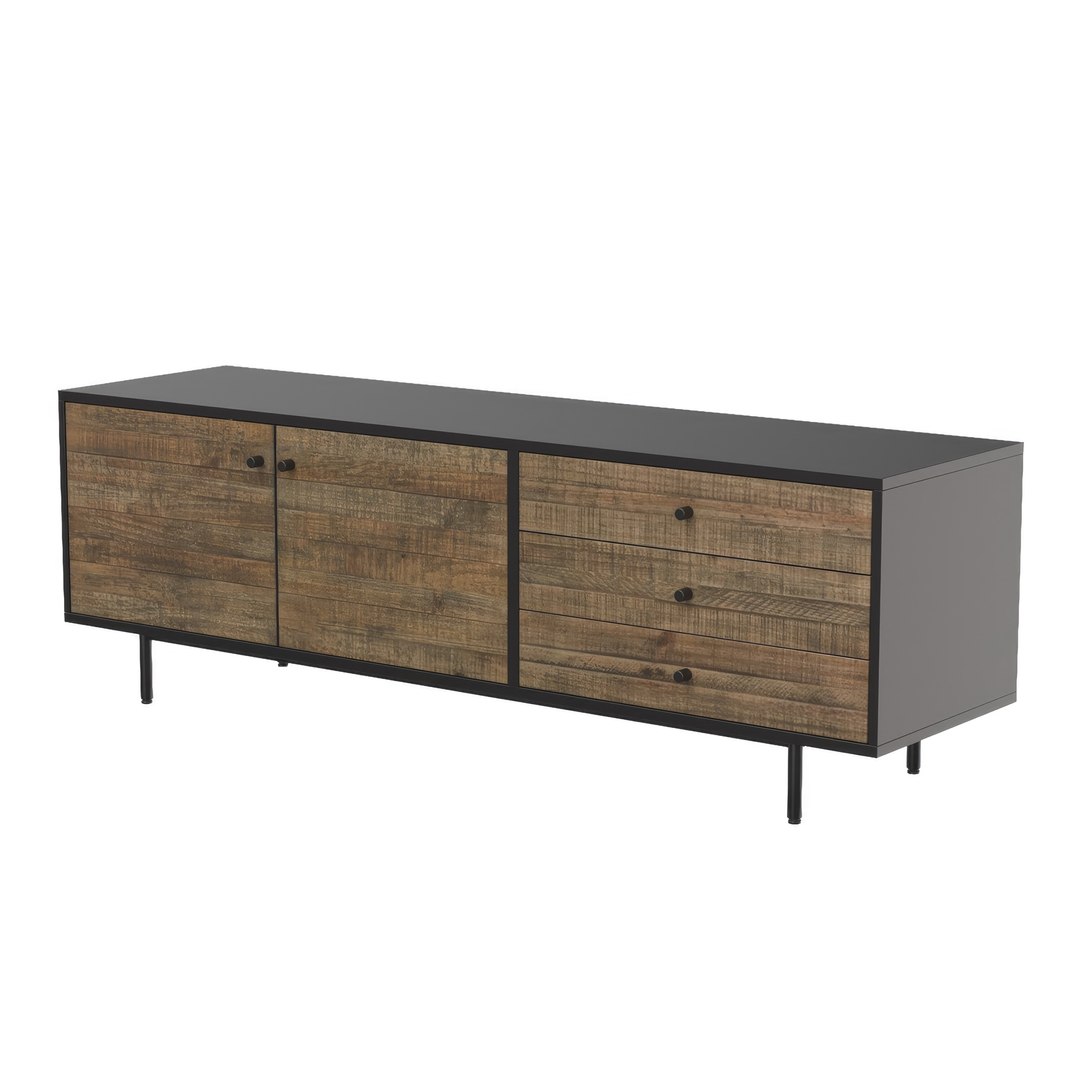 Tucker Reclaimed Long Media Console 3D Model - TurboSquid 2087047