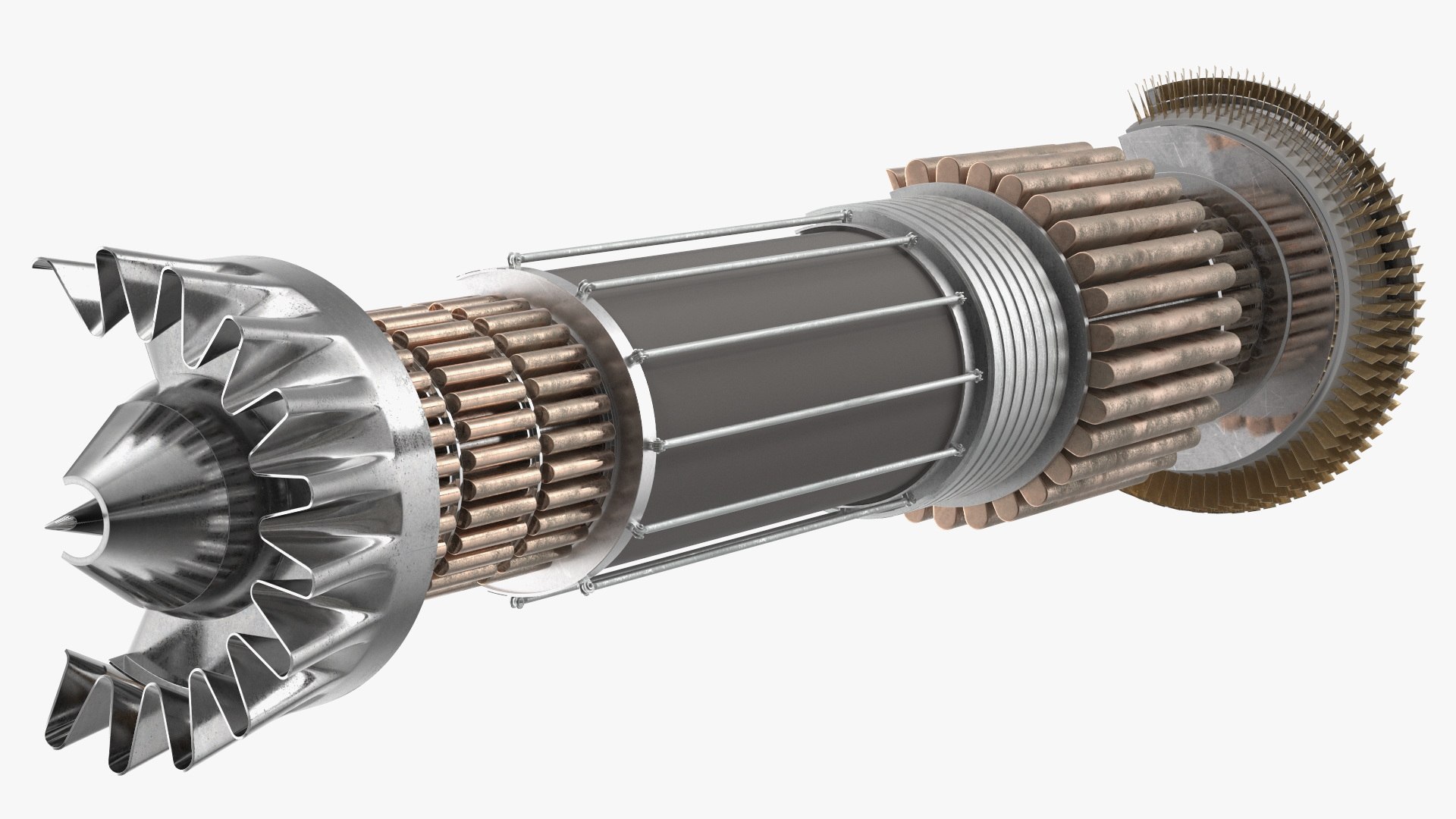 Jet Engine In Section Cut Model - TurboSquid 2381124