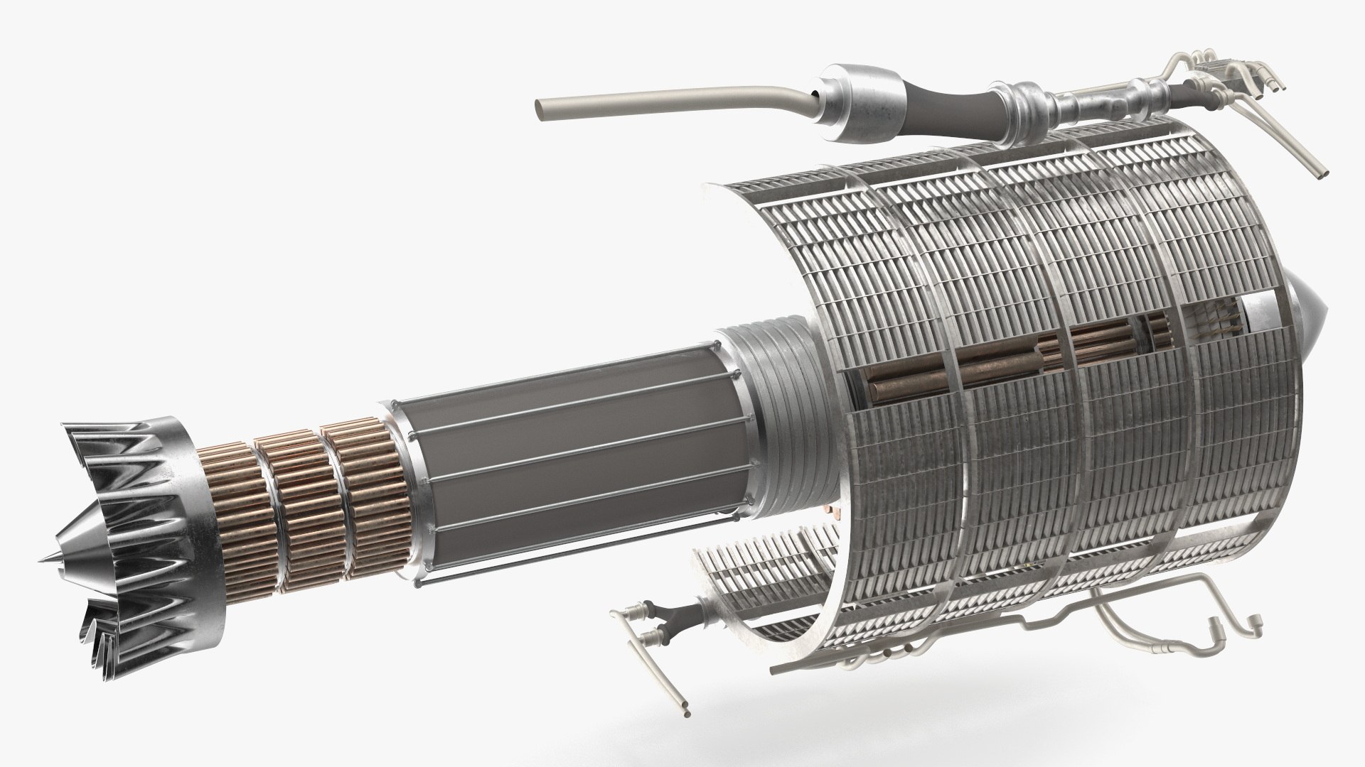 Jet Engine In Section Cut Model - TurboSquid 2381124