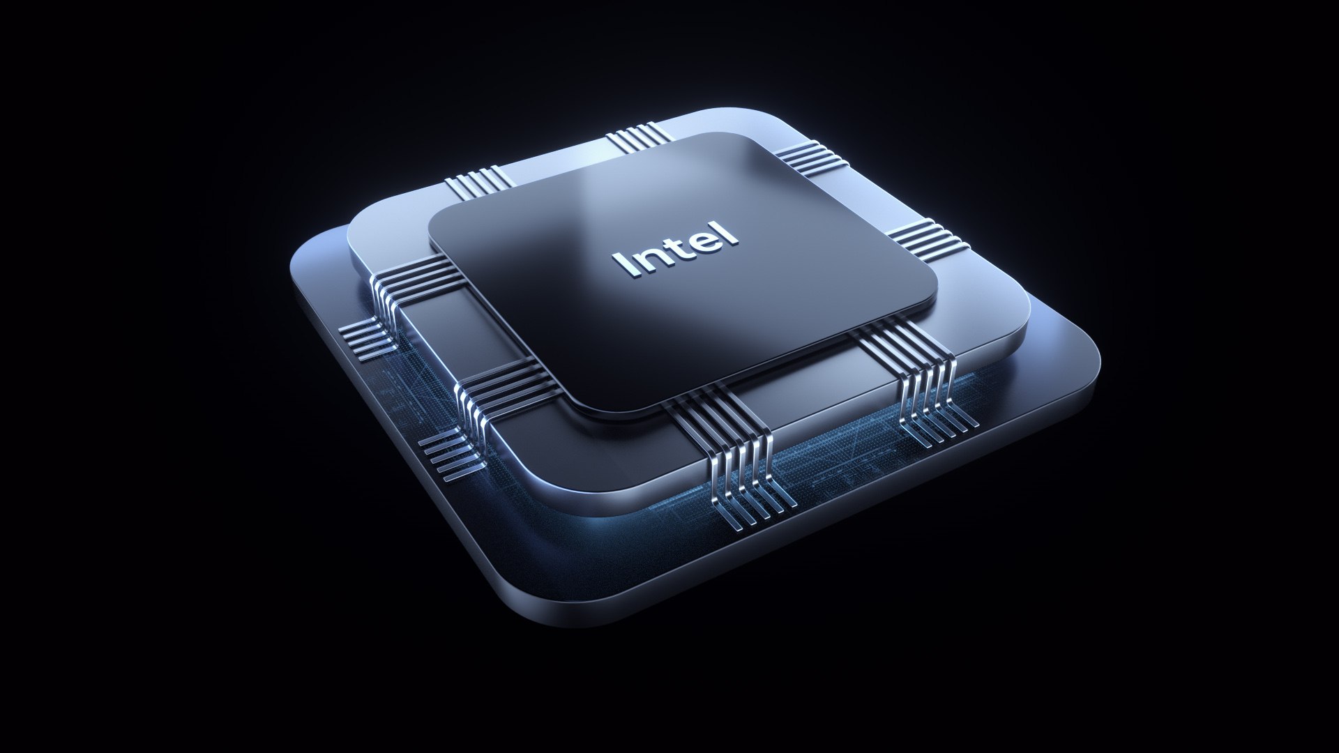 Technology CPU Chip Structure Computer Internal Chip 3D Model ...