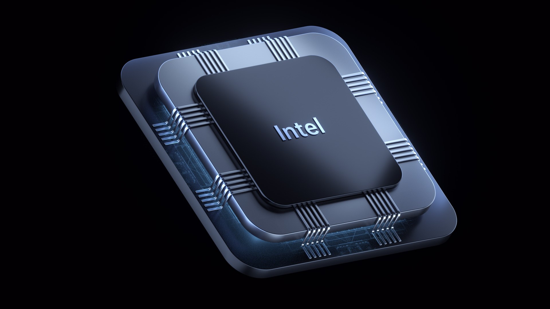 Technology CPU Chip Structure Computer Internal Chip 3D Model ...