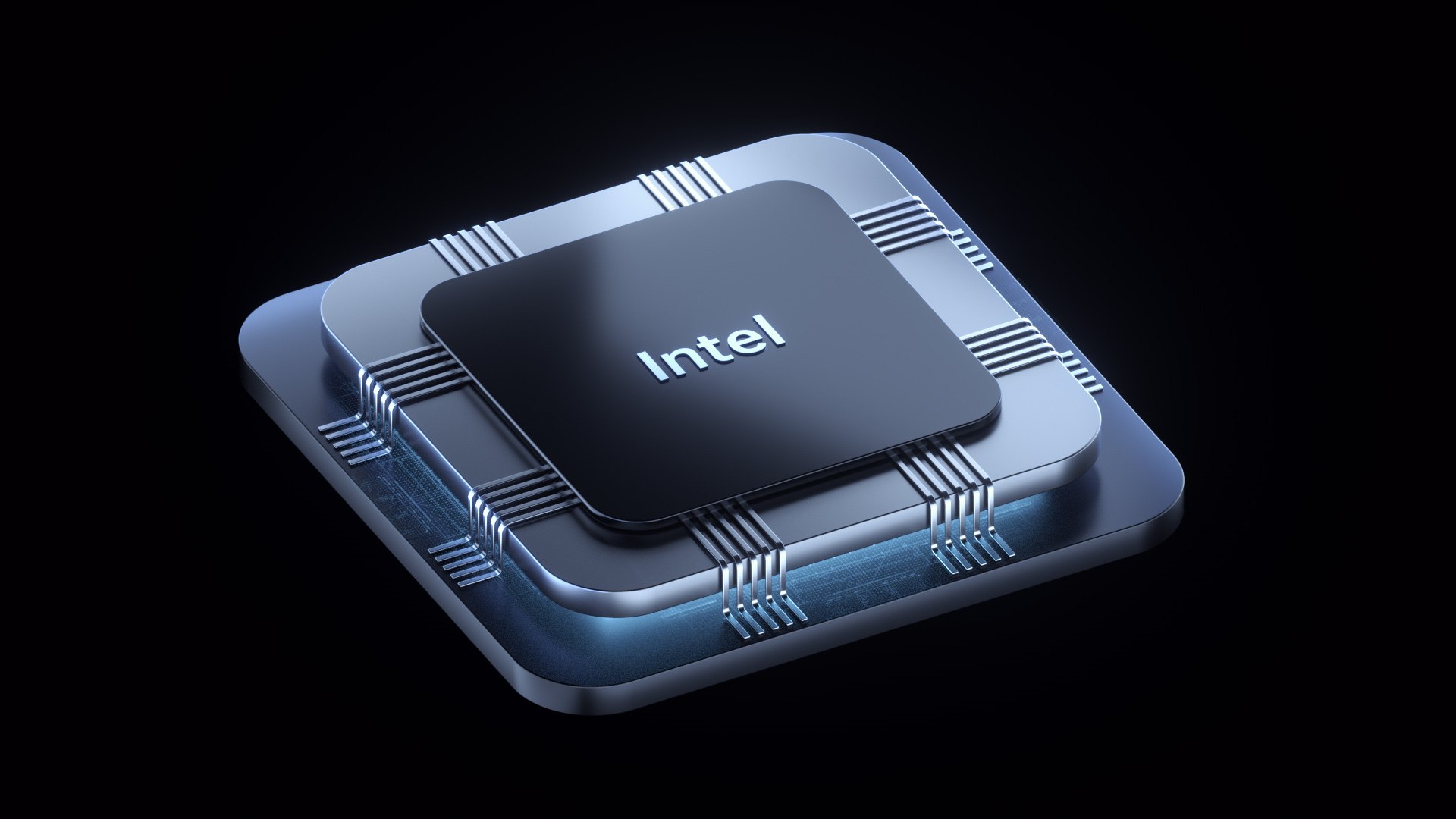 Technology CPU Chip Structure Computer Internal Chip 3D Model ...