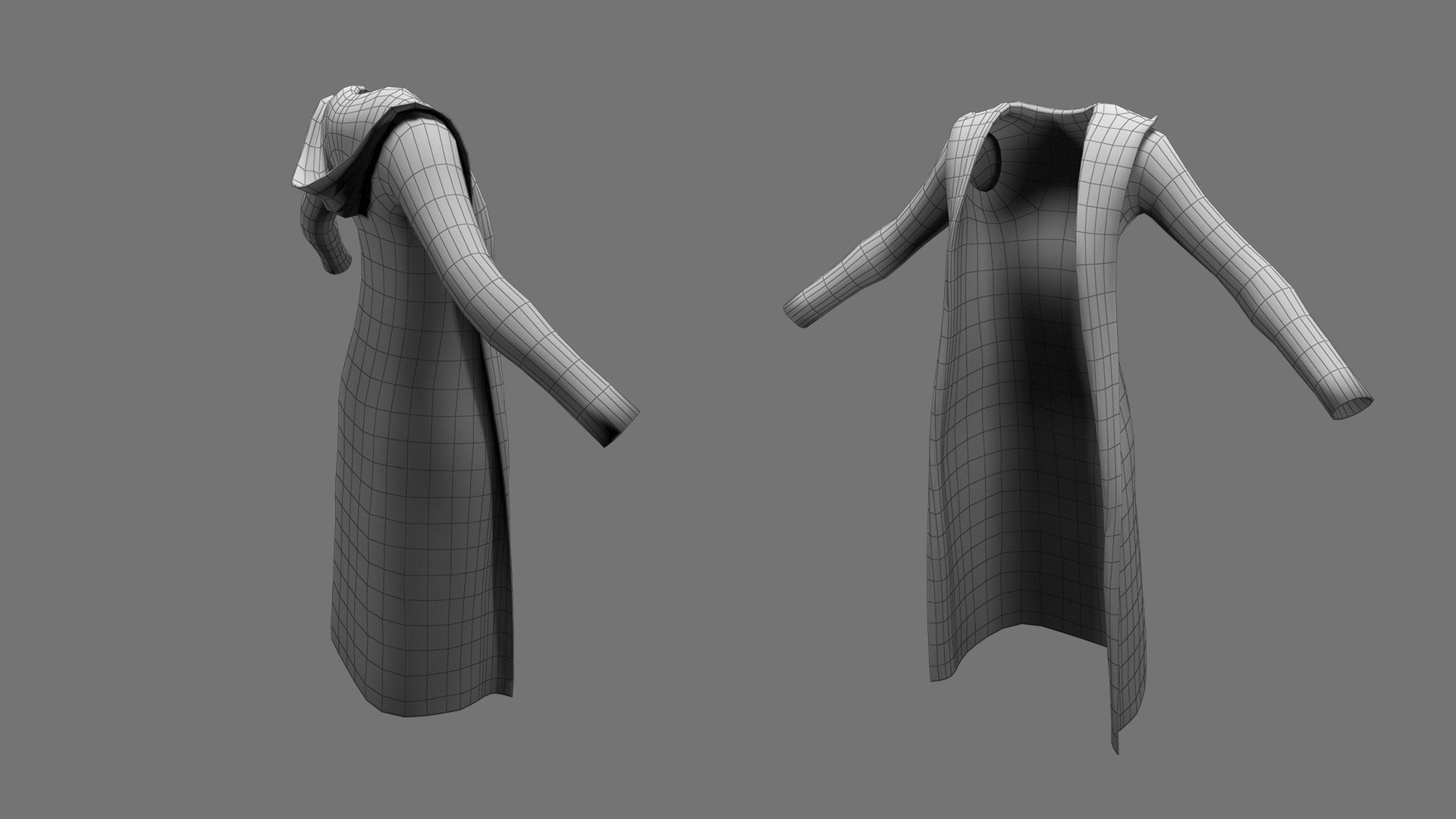 Coat With Hood 3D Model - TurboSquid 1908315