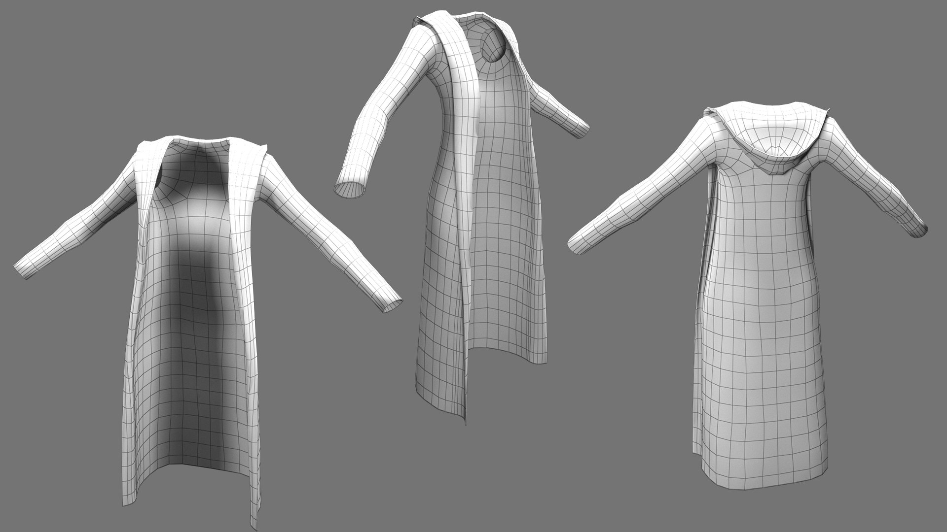 Coat With Hood 3D Model - TurboSquid 1908315
