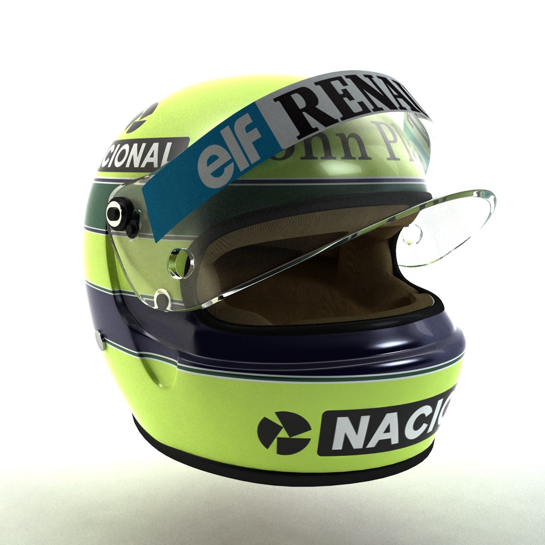 Ayrton Senna Helmet 1985 3d Model
