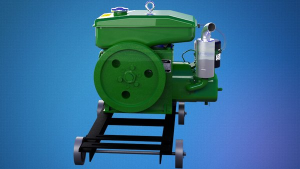 Air-cooled horizontal diesel engine model - TurboSquid 1948783