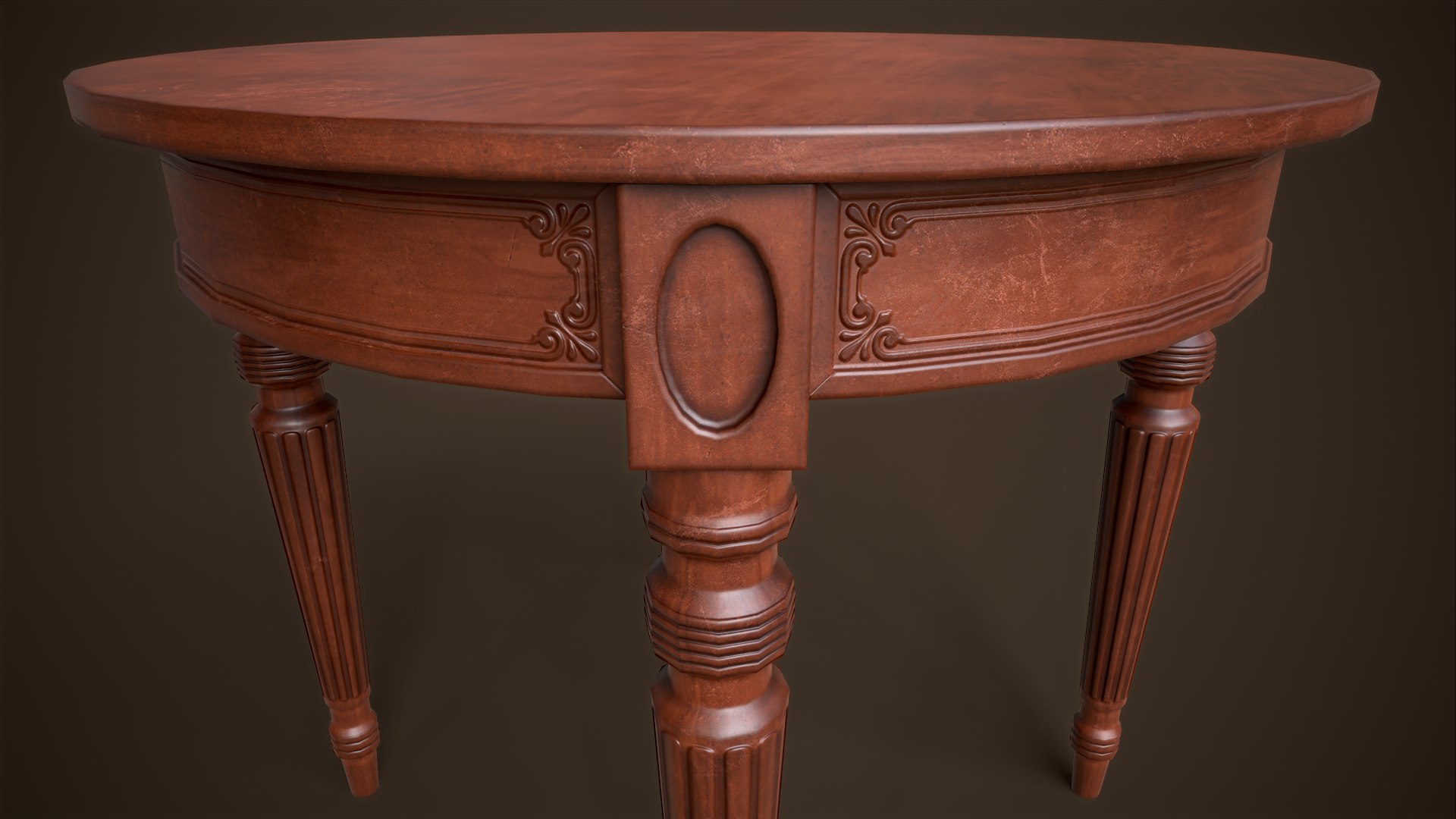 Classic Vintage Round Table Model - TurboSquid 2047141