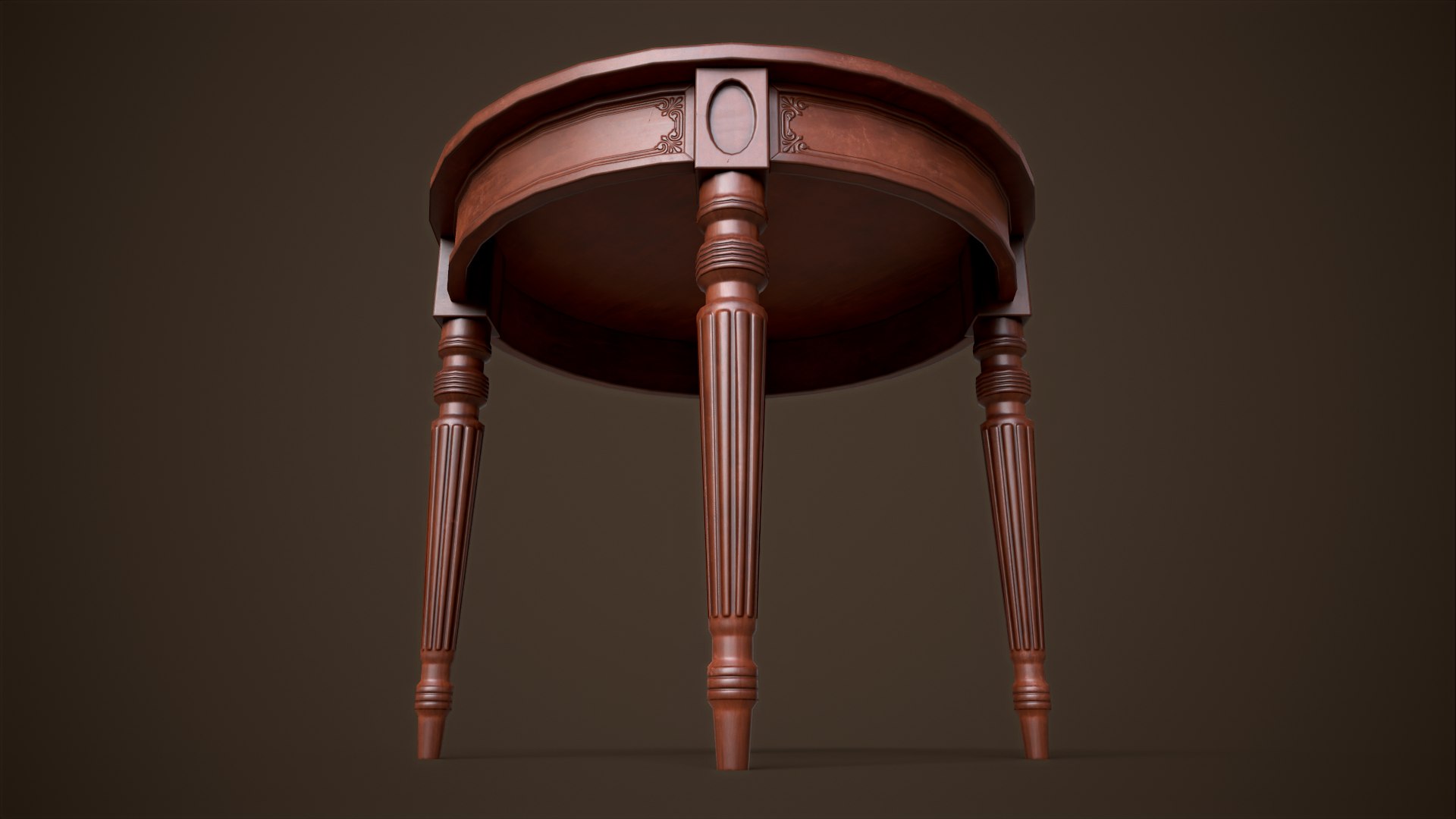 Classic Vintage Round Table Model - TurboSquid 2047141