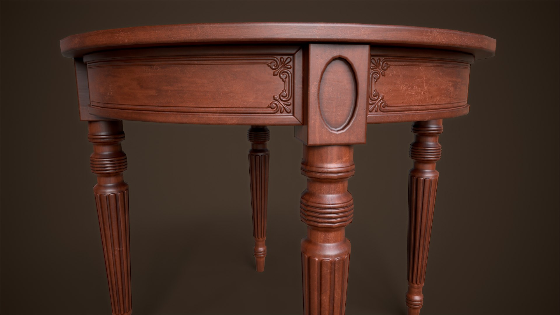 Classic Vintage Round Table Model - TurboSquid 2047141