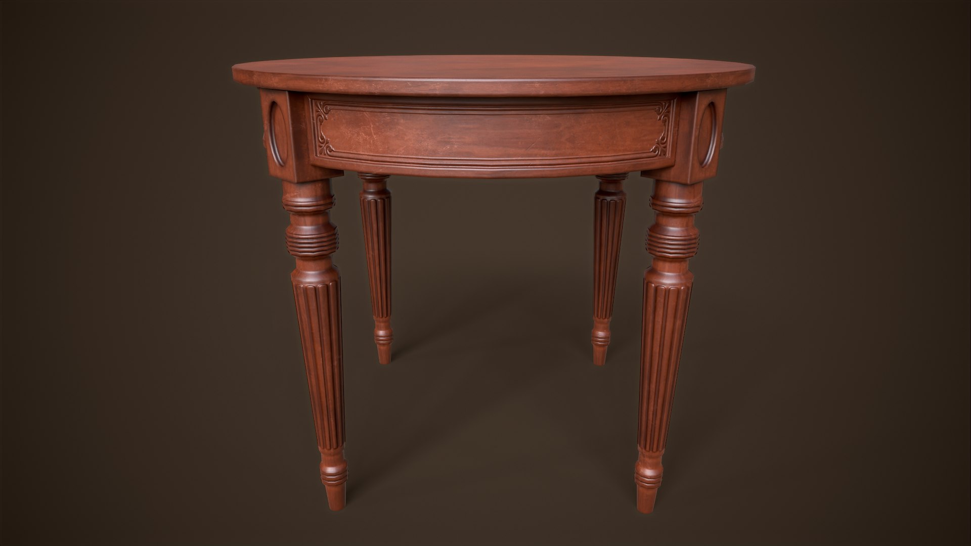 Classic Vintage Round Table Model - TurboSquid 2047141