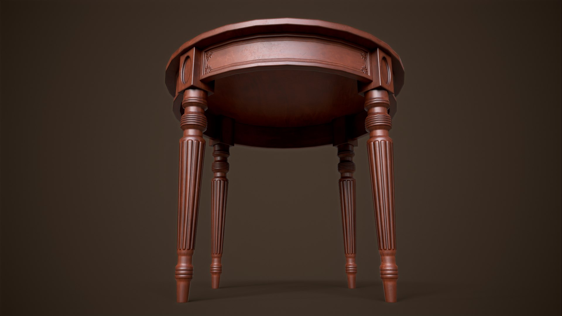 Classic Vintage Round Table Model - TurboSquid 2047141