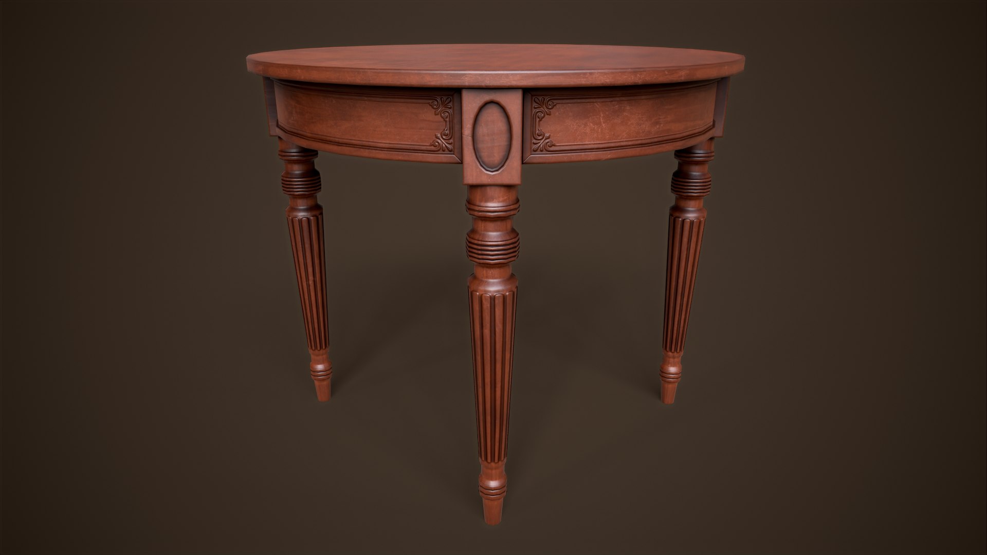 Classic Vintage Round Table Model - TurboSquid 2047141