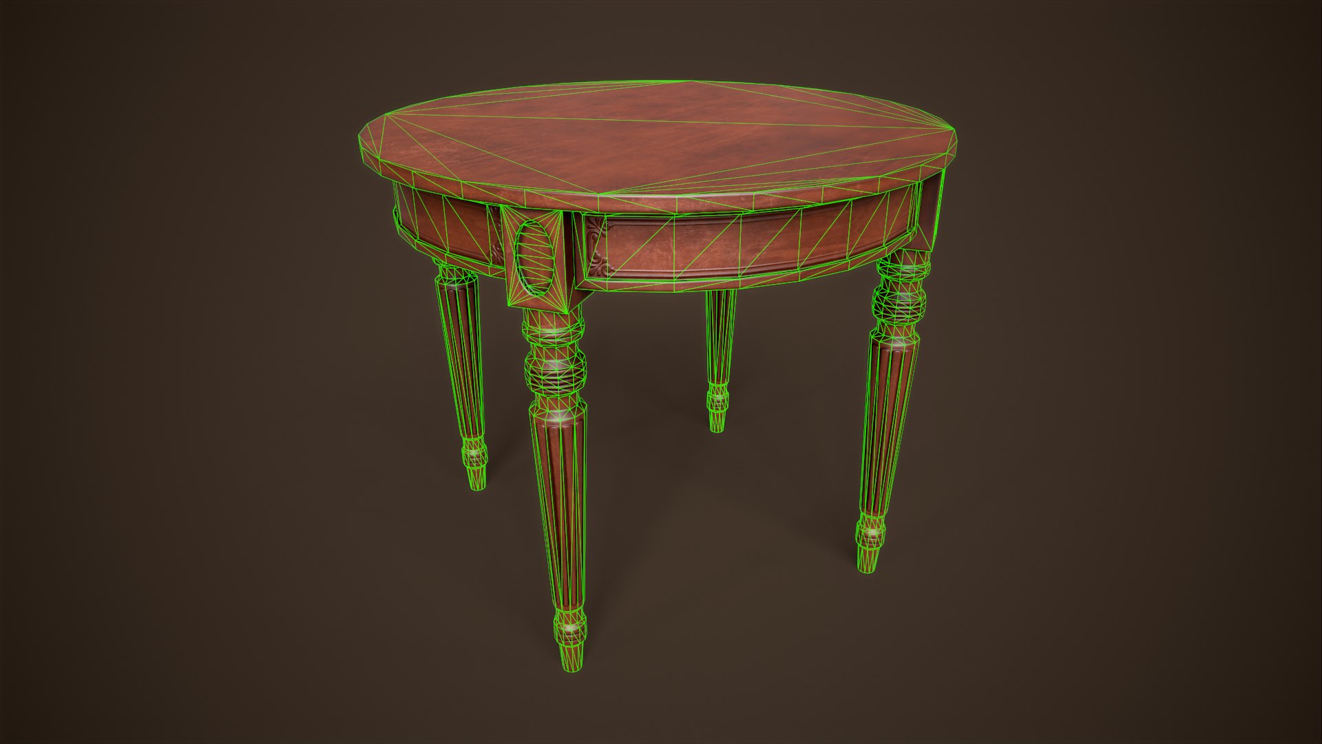 Classic Vintage Round Table Model - TurboSquid 2047141