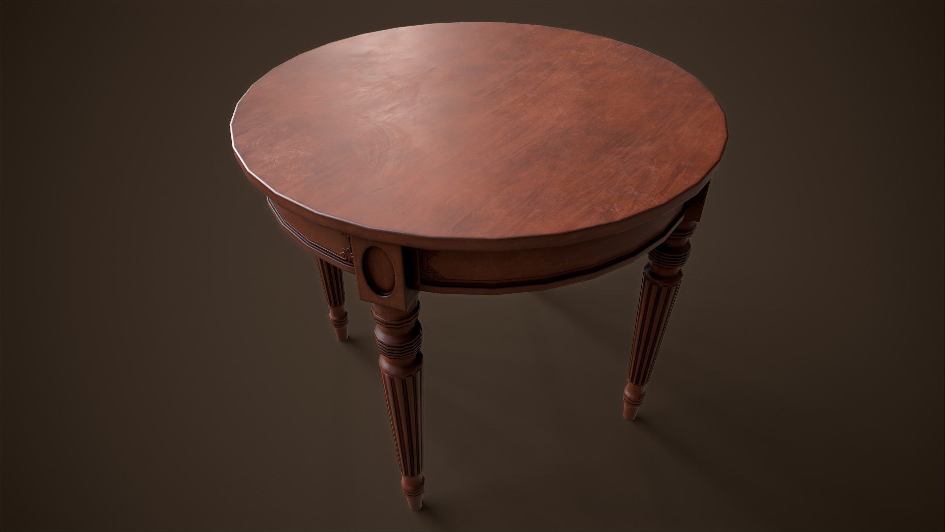 Classic Vintage Round Table Model - TurboSquid 2047141